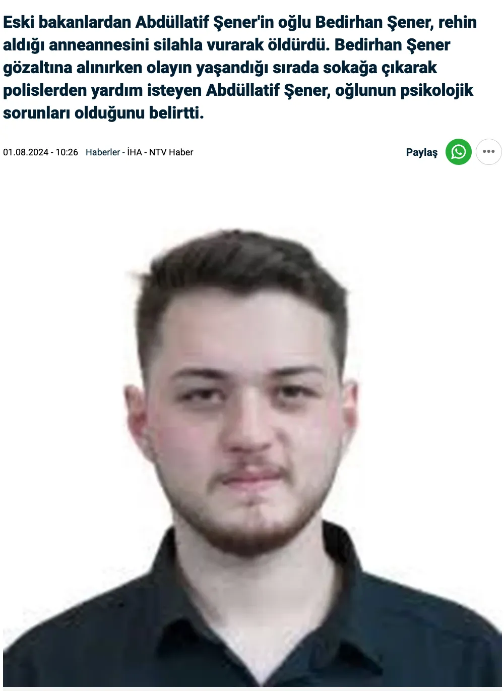 Fotoğraftaki kişi Abdüllatif Şener’in oğlu Bedirhan Şener mi? - Teyit