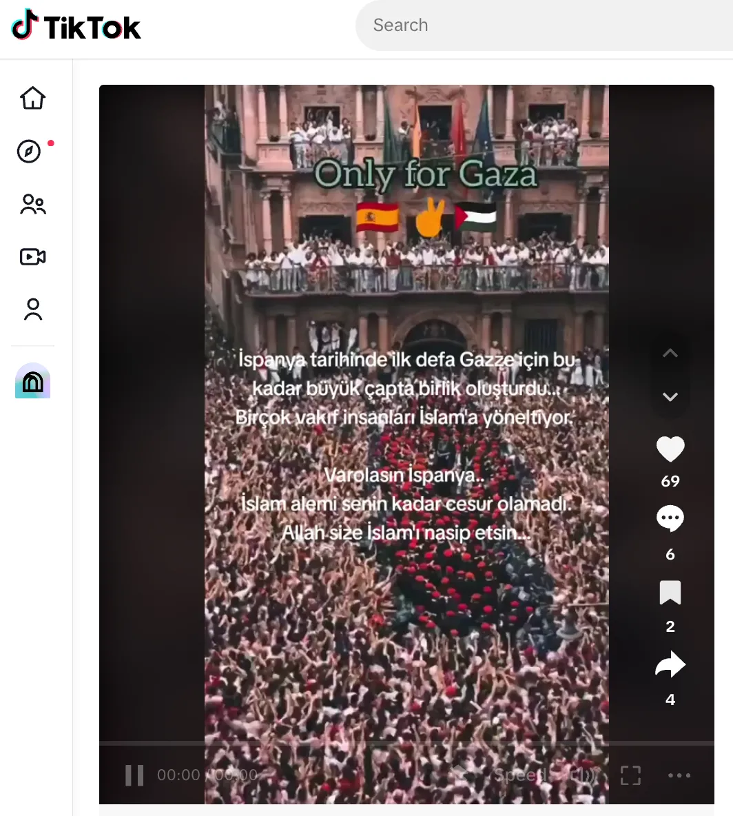 Videonun İspanya'daki Filistin eylemleri sırasında kaydedildiği iddiası ... Videonun İspanya'daki Filistin eylemleri sırasında kaydedildiği iddiası ...