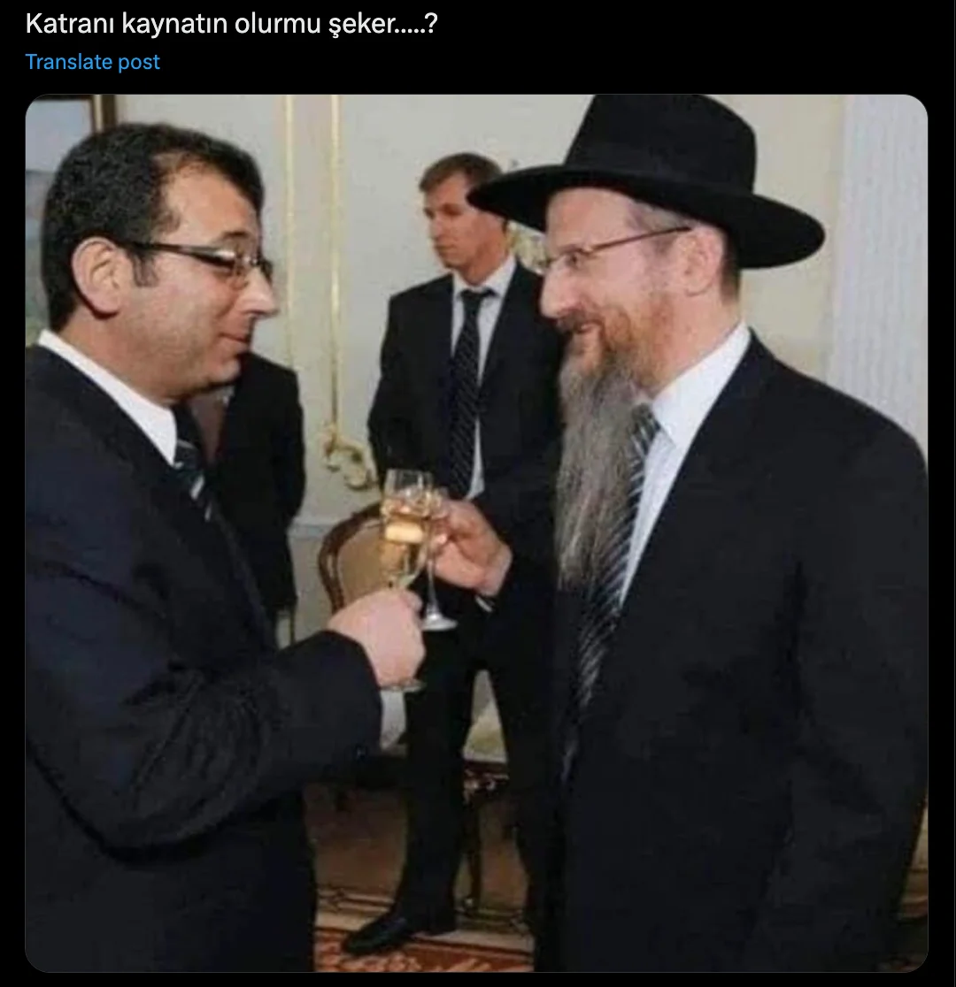 Ekrem İmamoğlu'nun hahamla kadeh tokuşturduğu görsel gerçek mi? - Teyit