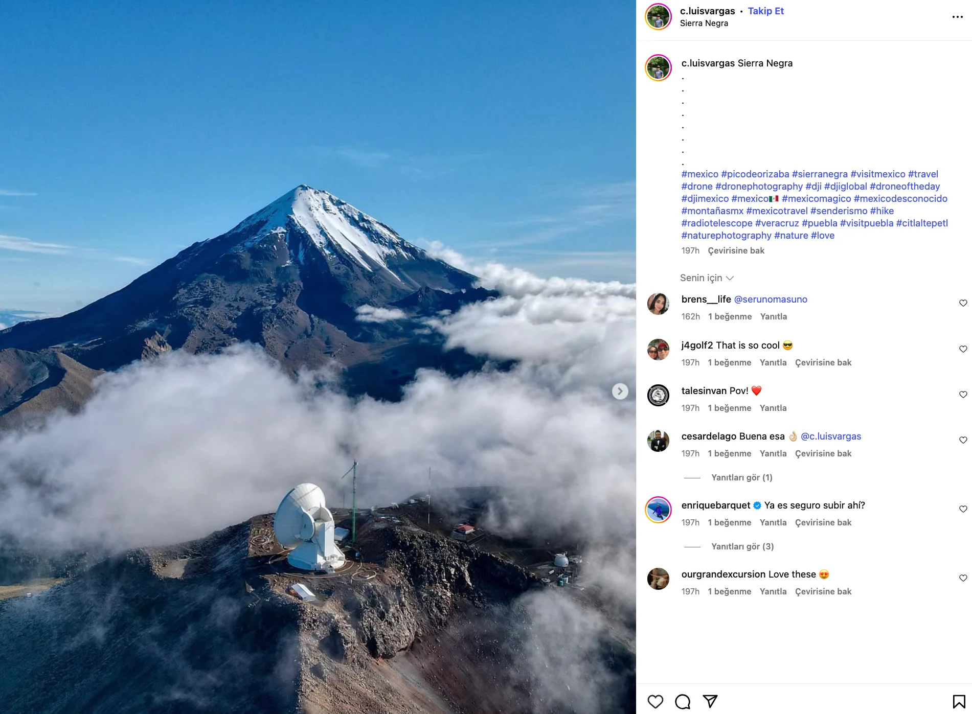 Pico de Orizaba dağının zirvesinde görüntülenen cisim ufo mu? - Teyit