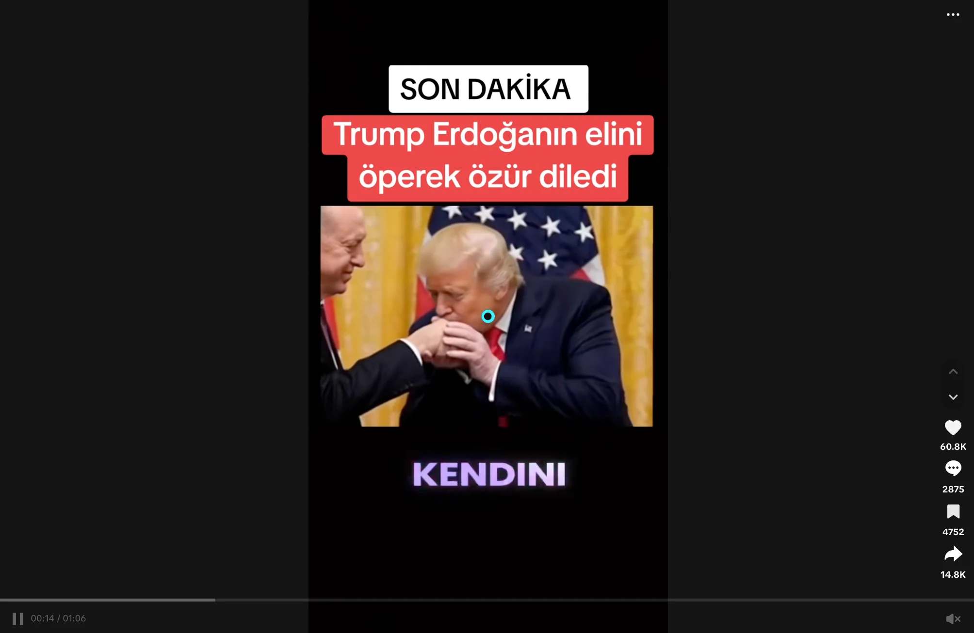Trump'ın "Siz bizim büyüğümüzsünüz" diyerek Erdoğan'ın elini öptüğü ...