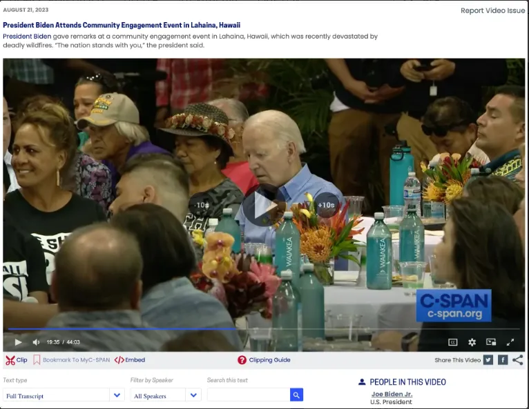 Co Baydenin meşə yanğınını anma tədbirində yatdığı iddiası - Teyit