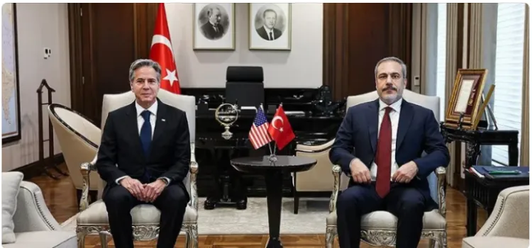Fidan-Blinken görüşündə “ay-ulduzlu Əl-Əqsa suvenerinin” olduğu iddiası ... Fidan-Blinken görüşündə “ay-ulduzlu Əl-Əqsa suvenerinin” olduğu iddiası ...