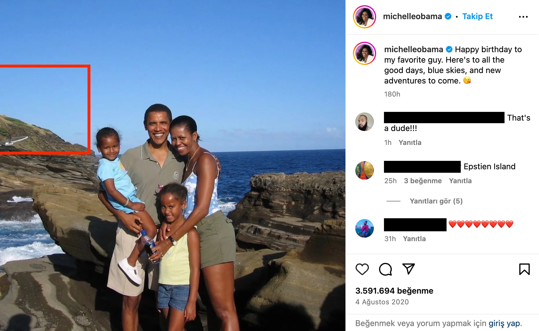 Fotoğrafın Obama ve ailesini Epstein Adası’nda gösterdiği iddiası - Teyit