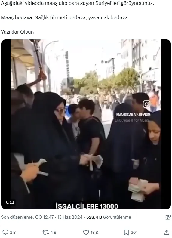 Video devletten maaş alan Suriyeli sığınmacıları mı gösteriyor? - Teyit