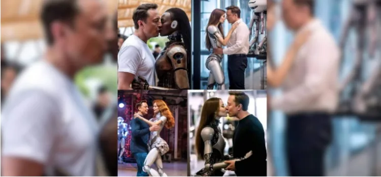 İlon Maskın robotla çəkilmiş fotosunun real olduğu iddiası - Teyit