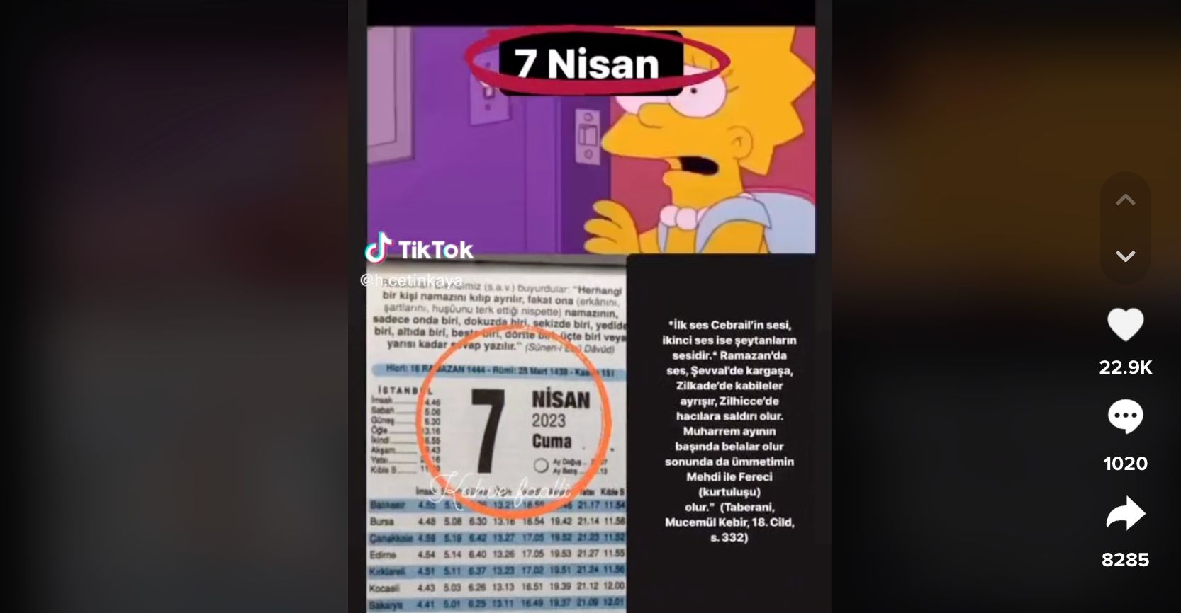 Videonun The Simpsons'ta namaz sahnesi geçtiğini gösterdiği iddiası - Teyit
