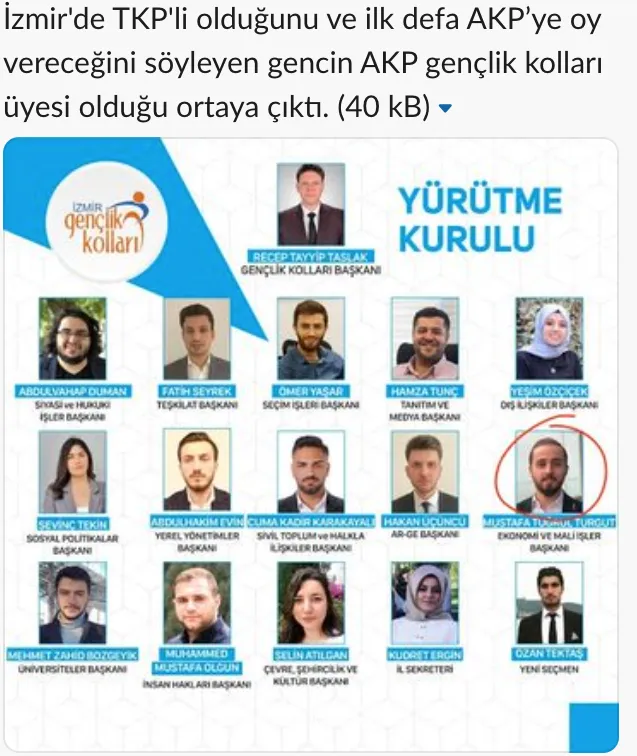 "TKP'li olduğunu ve AK Parti’ye oy vereceğini" söyleyen kişi AK Parti ...